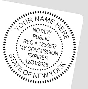 Amazon.com : Portable NY Notary Stamp - 1-5/8 Size, State Board ...