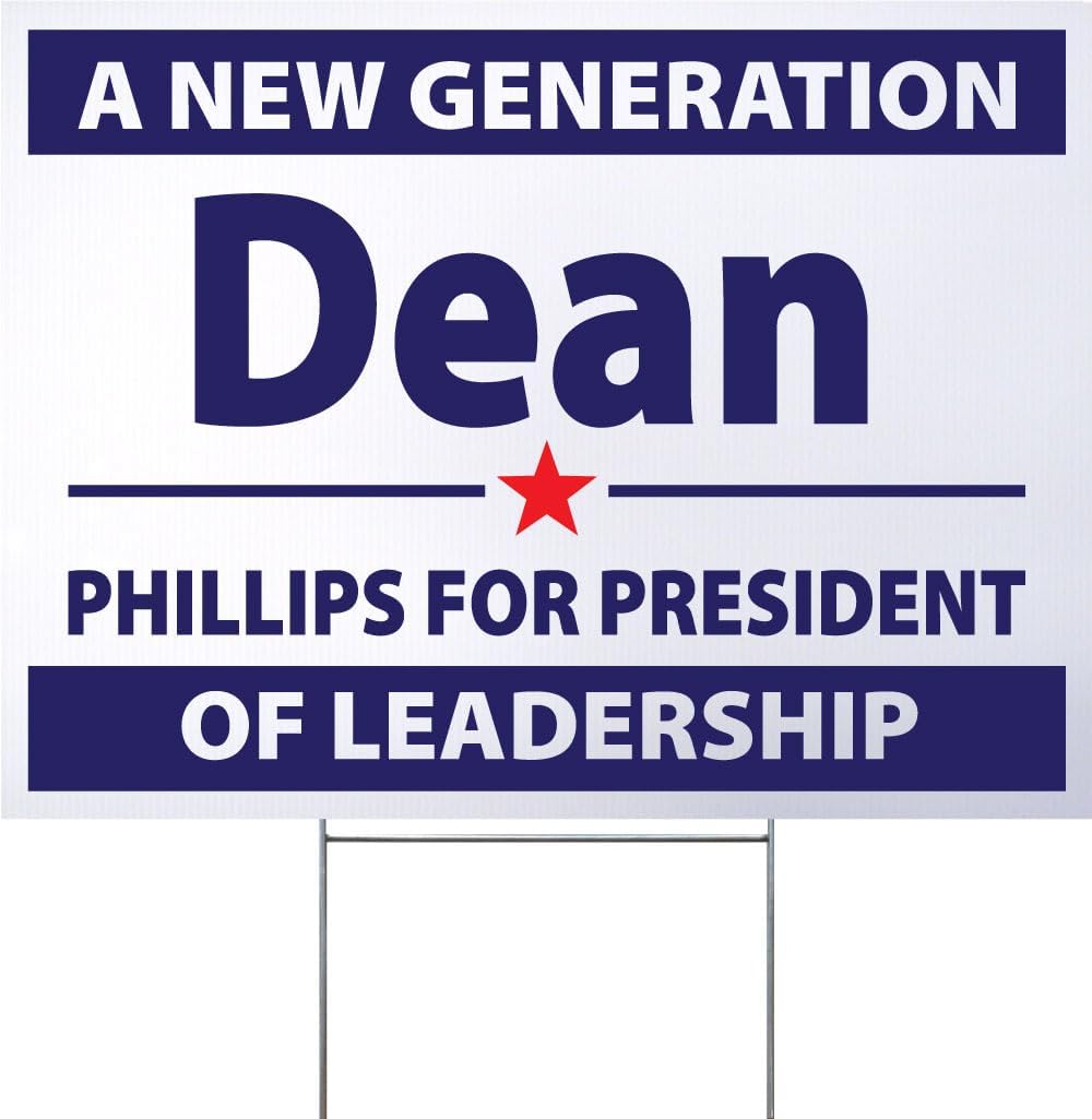 Amazon.com : Dean Phillips for President Yard Sign with Stake (18" x 24 ...
