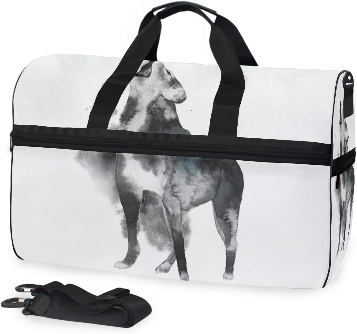 Amazon.com | Wolf Pack Howling Art Painting Large Duffle Bags Sports ...