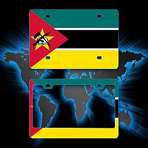 Amazon.com: Mozambique National Flag License Plate Frame Suitable for ...