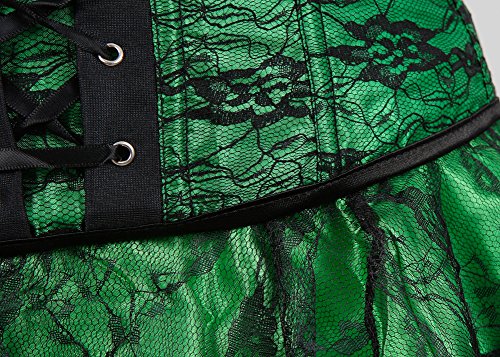 Buy frawirshau Women's Corset with Skirt Showgirl Clubwear Wedding Top ...