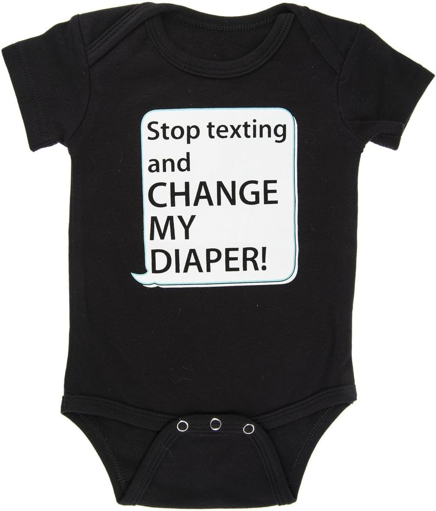 Amazon.com: Ganz Diaper Shirt - Stop Texting and Change My Diaper : Baby
