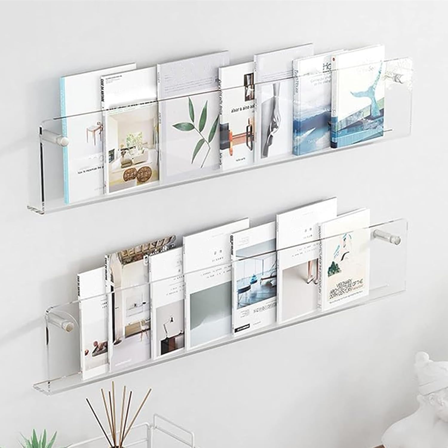 Amazon.com: Dawselod 2 Pack - Acrylic Wall Magazine Rack，Clear Brochure ...
