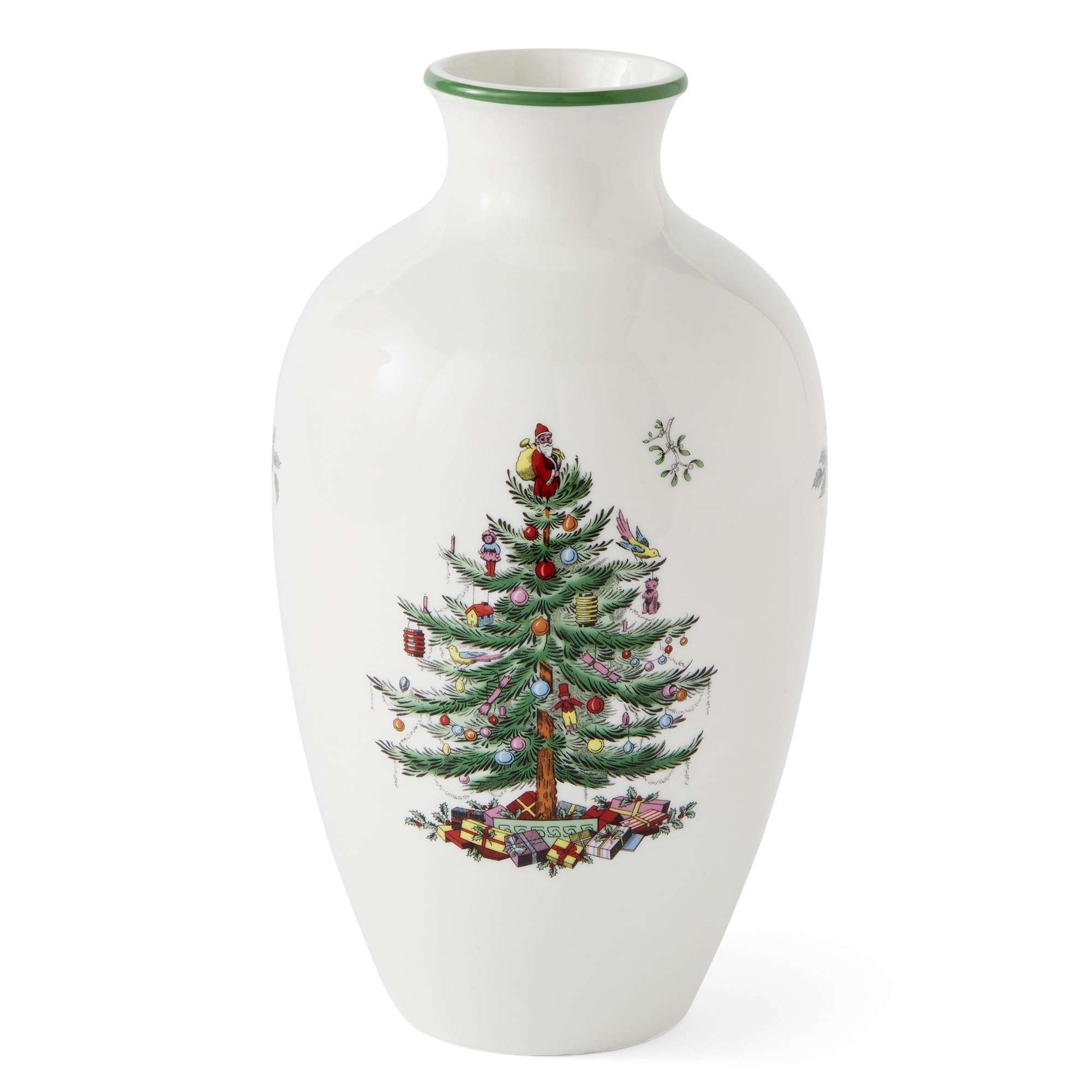 Amazon.com: Spode Christmas Tree 10" Posy Vase - Elegant Ceramic Flower ...