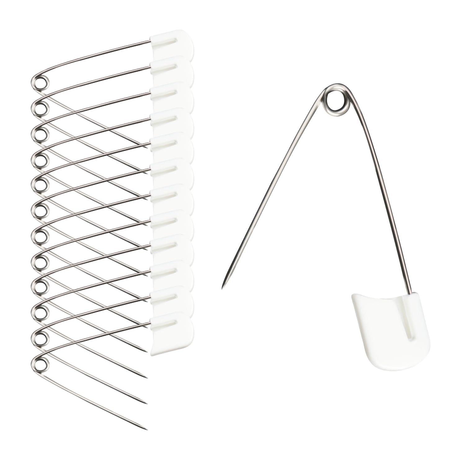 Vanyibro 12-Pack Stainless Steel Nappy Pins,Secure Versatile for Terry ...