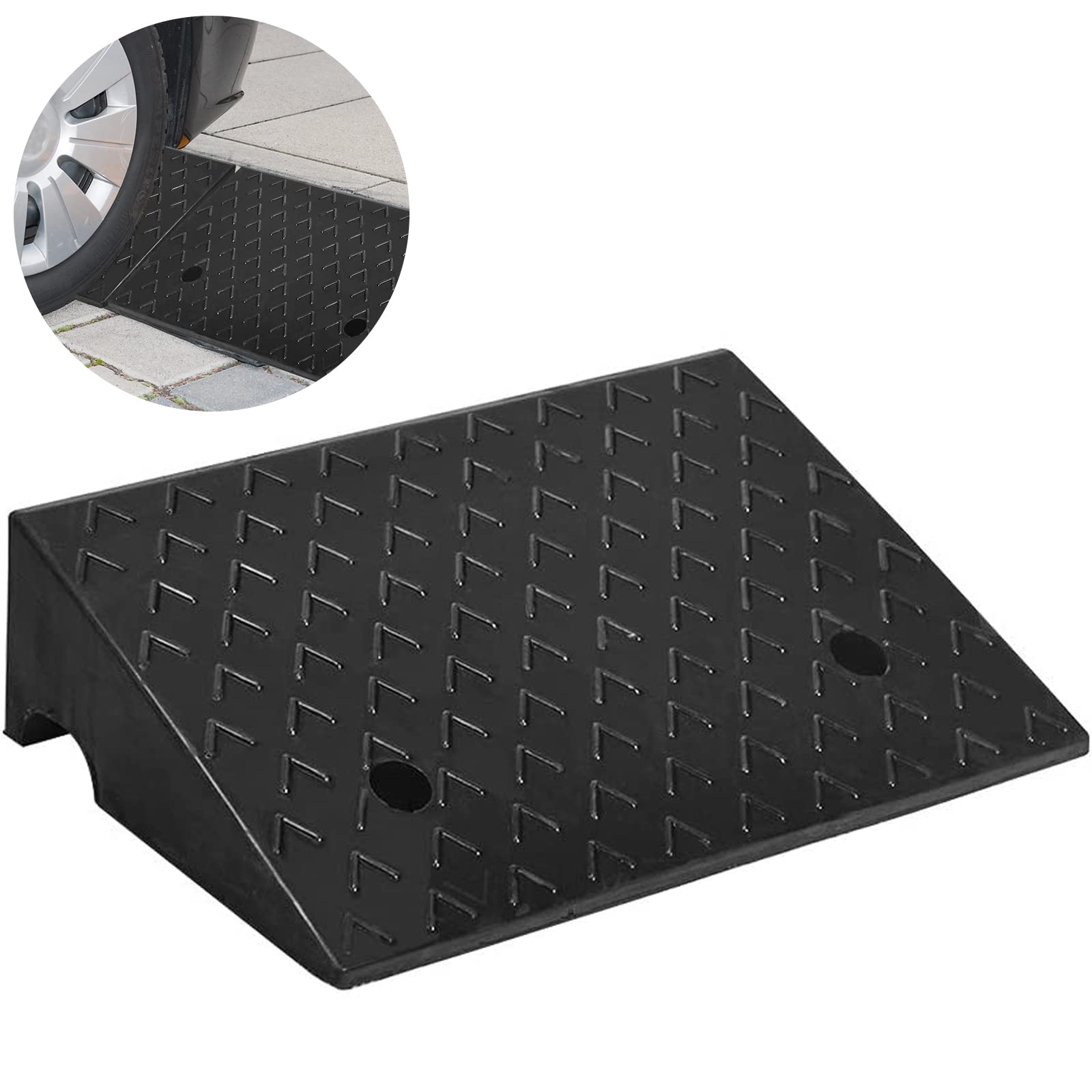 Buy Hi-Na Rubber Curb Ramp, 5" Rise Height 2 Pack, Heavy-Duty 6800 lbs ...