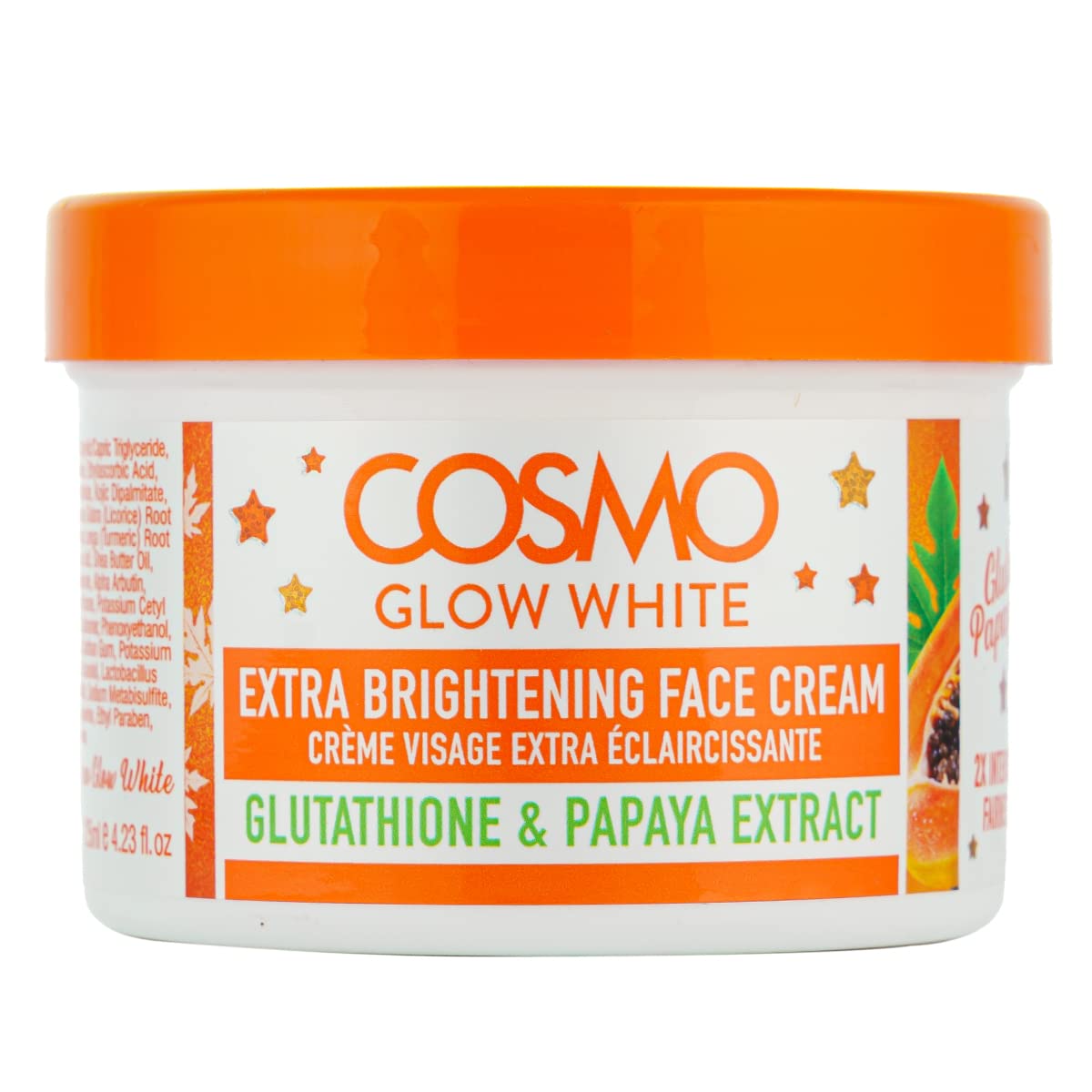 Cosmo Glow White Extra Brightening Face Cream 125ml | Papaya Extract ...