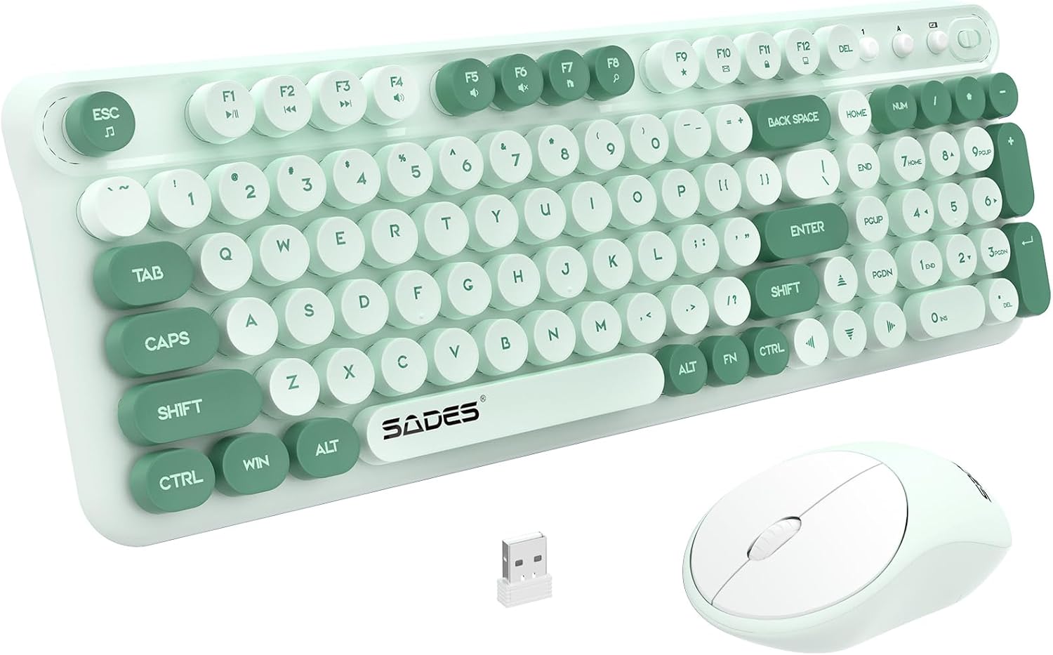 Amazon.com: Wireless Keyboard and Mouse,Cute Retro Typewriter Computer ...