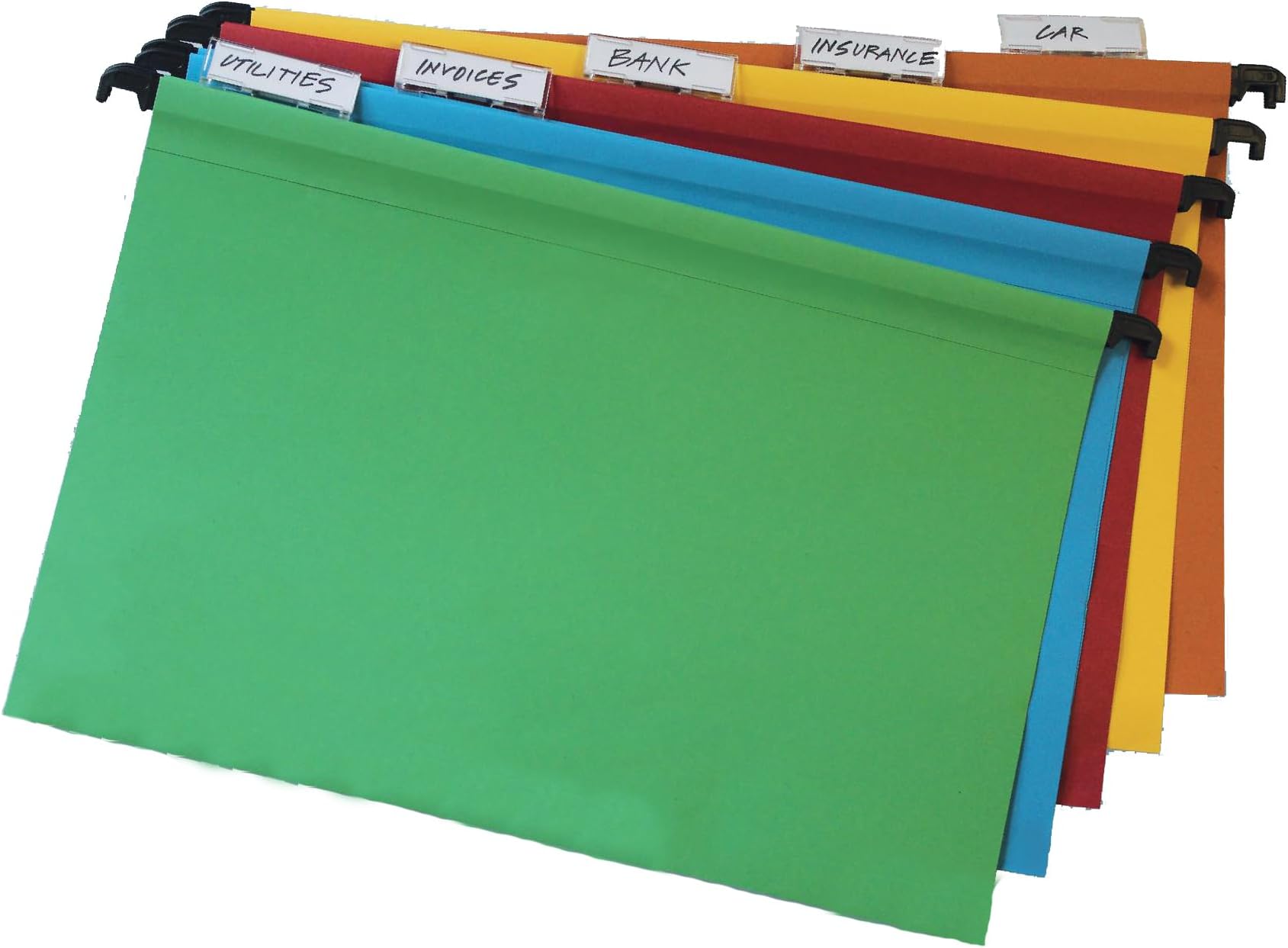 Cathedral Products A4 Green Manilla Suspension Files with Clip on Index ...