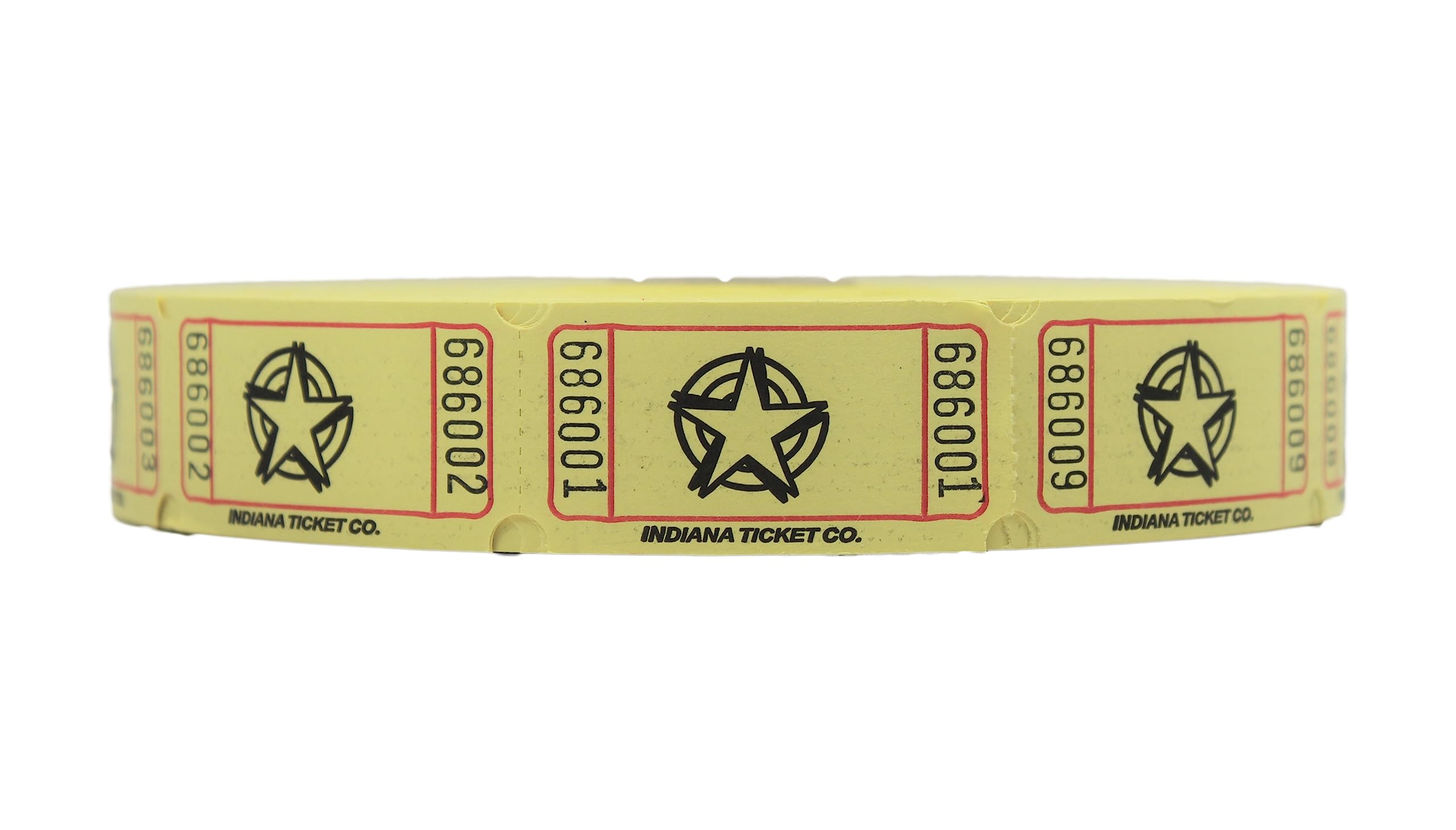 Amazon.com: INDIANA TICKET CO. 2,000 Yellow Star Tickets, Single Roll ...