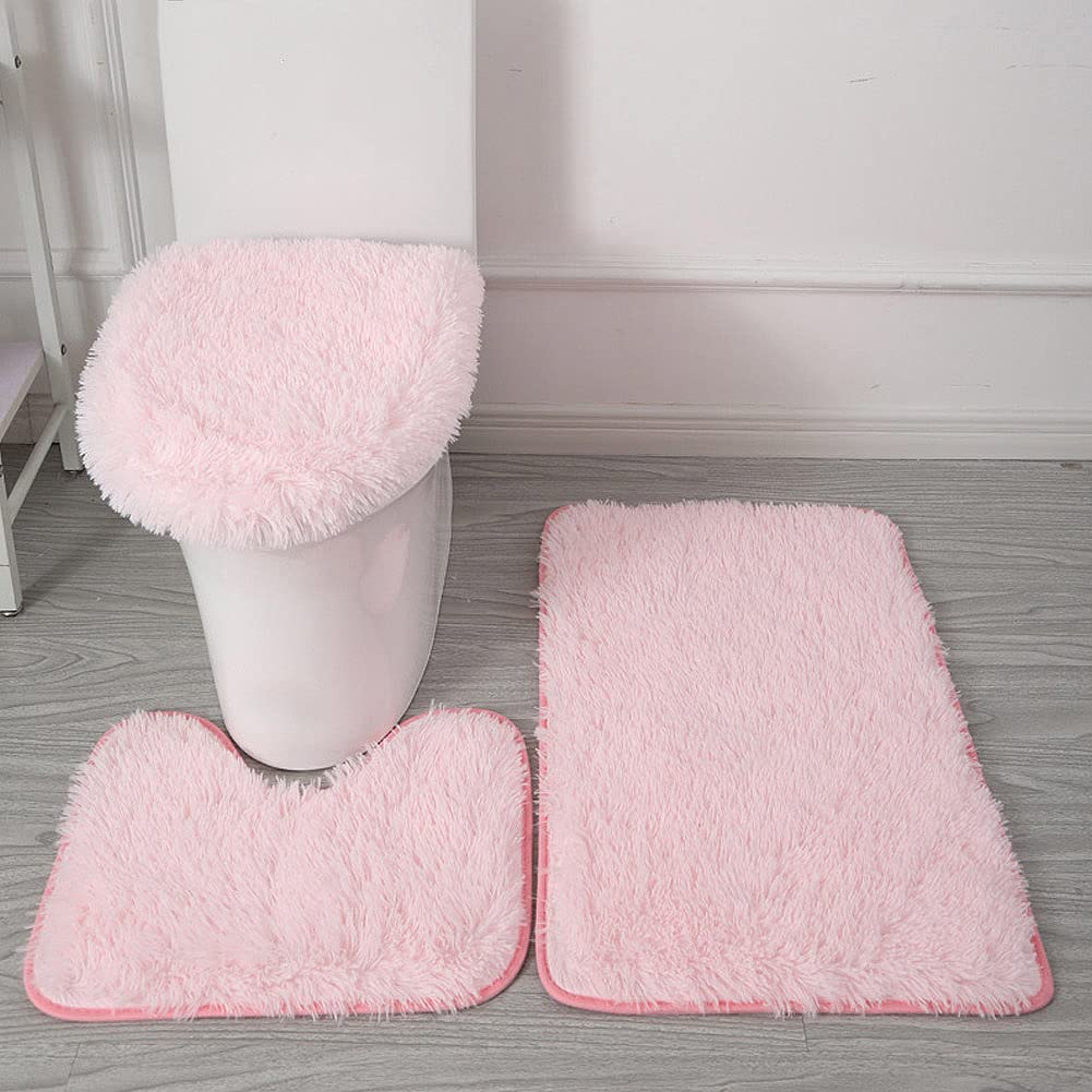 Amazon.com: BXEBUI Microfiber Bathroom Rug Sets 3 Piece, Non Slip ...