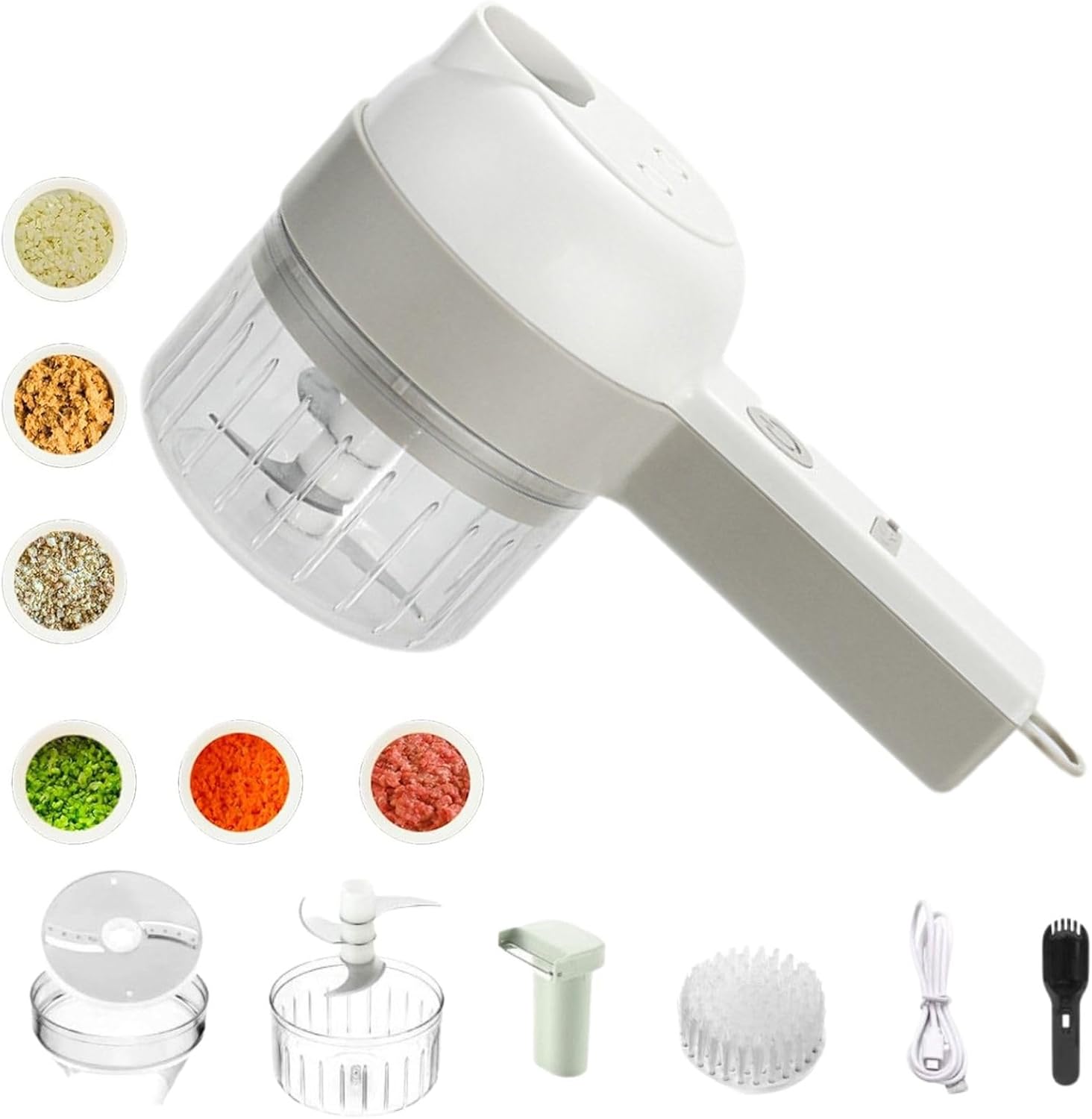 Amazon.com: Slice Ease Electric Chopper, 4 in 1 Multi-Functional ...