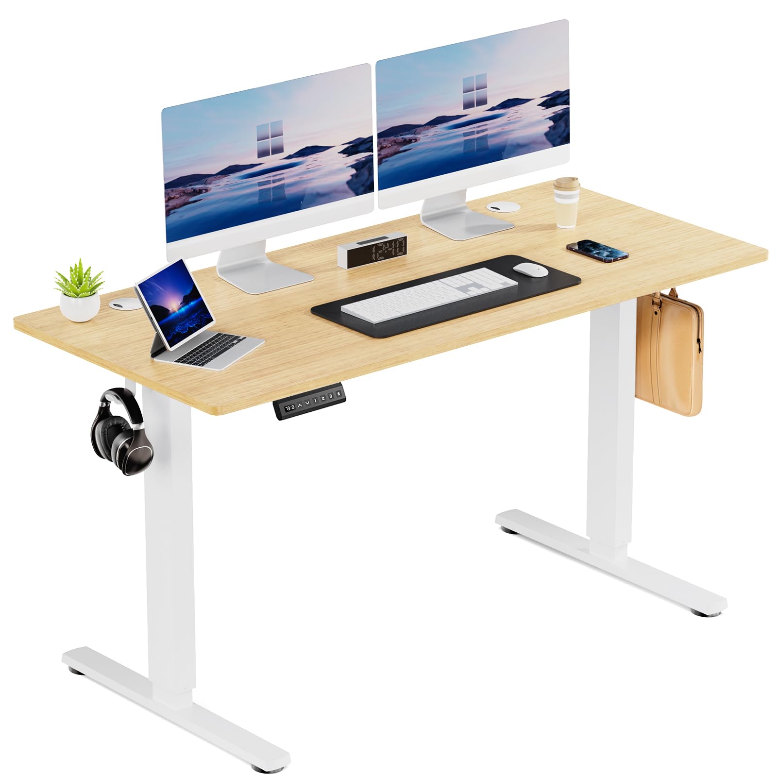 Snapklik.com : 55 Inch Electric Standing Office Desk Height Adjustable ...