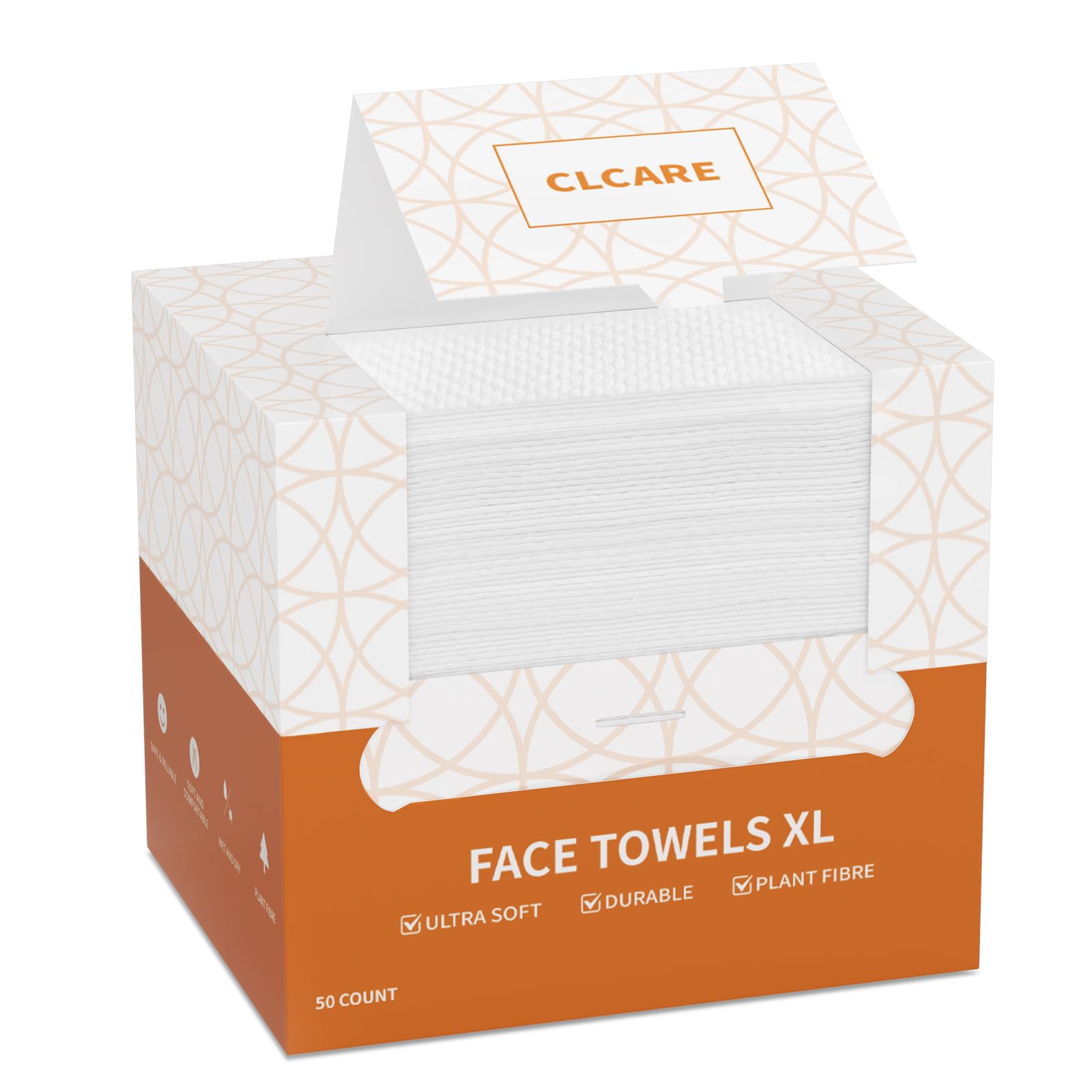 Disposable Face Towel XL 50 Count, 25x30cm Face Towelettes, Cloth ...