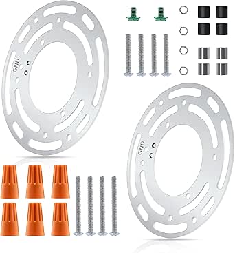 Pevfah Universal Light Fixtures Mounting Bracket, 4 Inches Round ...