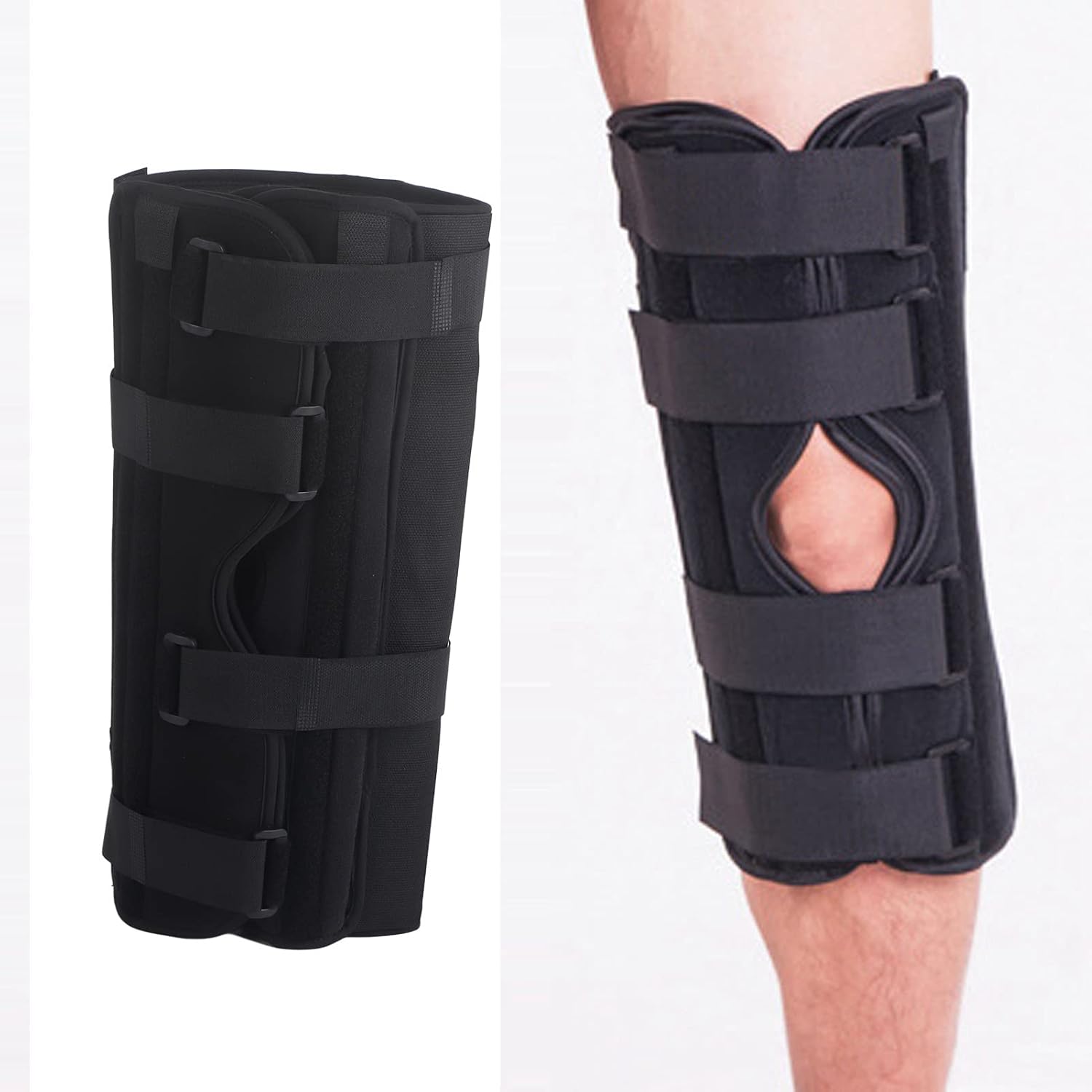 Rodilleras, 3 Paneles Ajustable Rodilla Pierna Férula Dolor Reducir ...