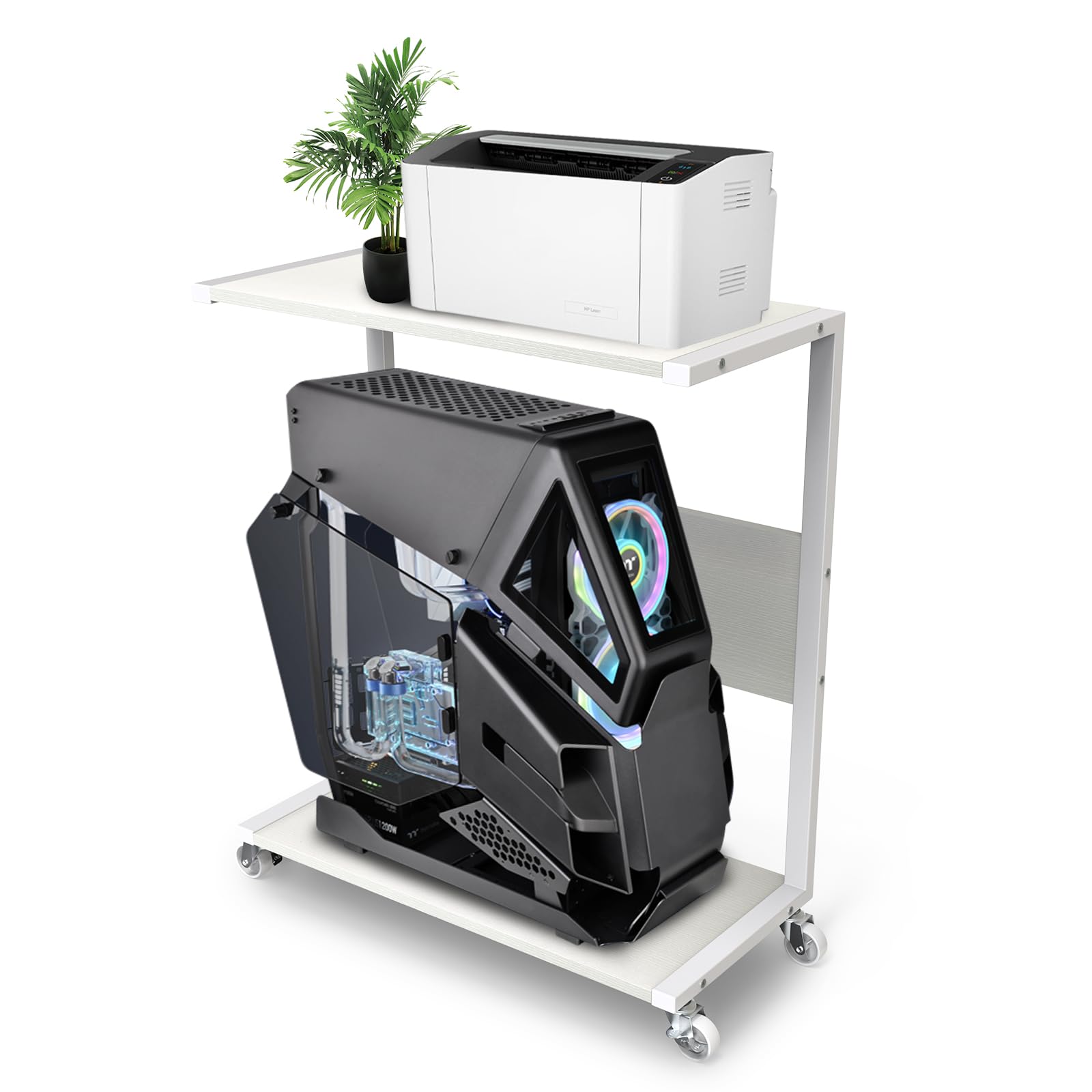 Snapklik.com : Computer Tower Stand, 2-Tier Extra Larger Gaming Full ...