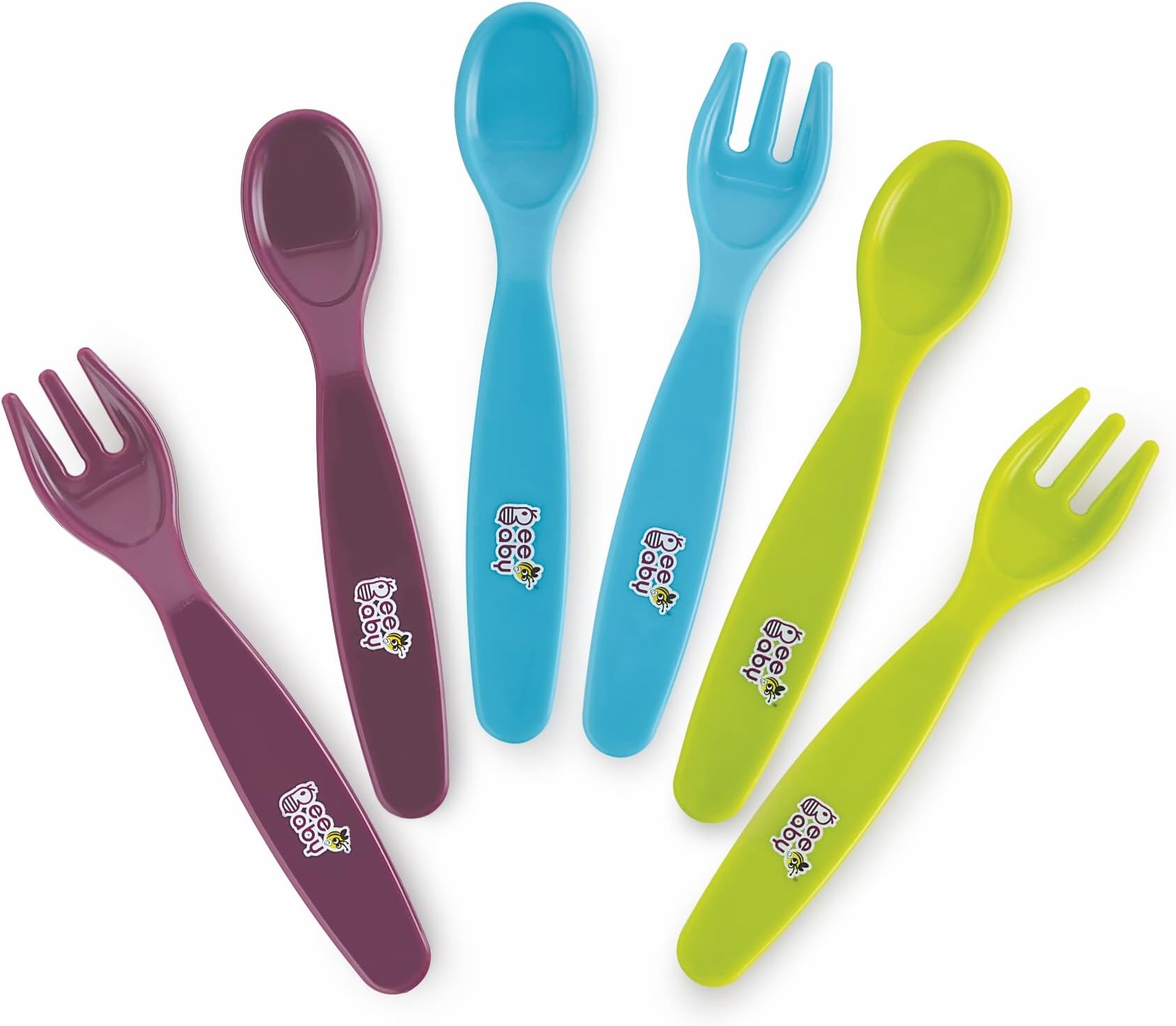 Chicco First Cutlery with Baby Self Feeding Spoon & Fork, Suitable For ...