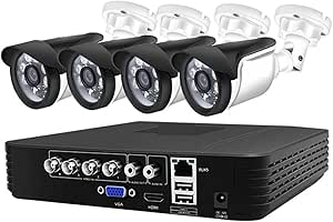 Security Cameras 4CH CCTV HDMI DVR 4PCS 720P 1080P AHD Camera Kit ...