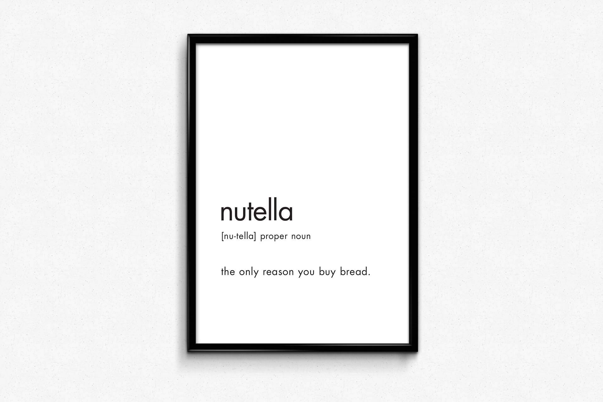 Buy Nutella Definition Print Definition Dictionary Art Quotes Print ...