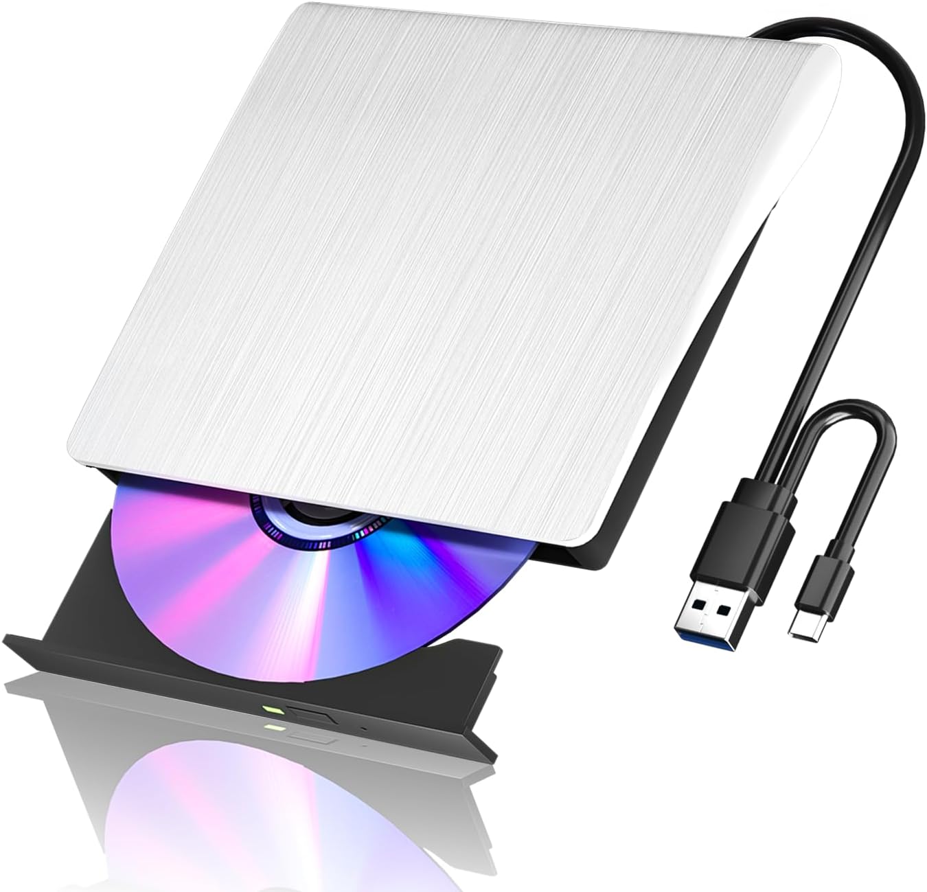 Amazon.com: ROOFULL External CD DVD Drive for Windows 11/10/7 Laptop ...