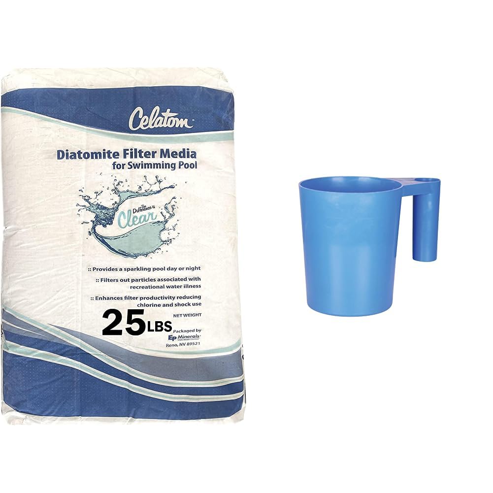 Amazon.com : Celatom Diatomaceous Earth DE Pool Filter Aid + Blue Devil ...