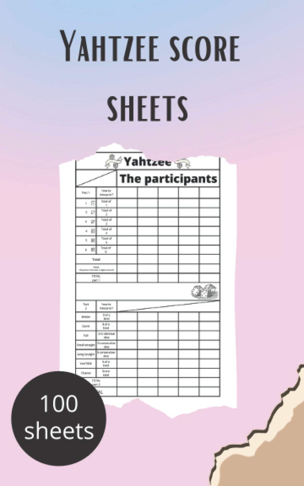 Buy Yahtzee score sheets: 100 Score Keeping for Yahtzee/Yams | Dice ...