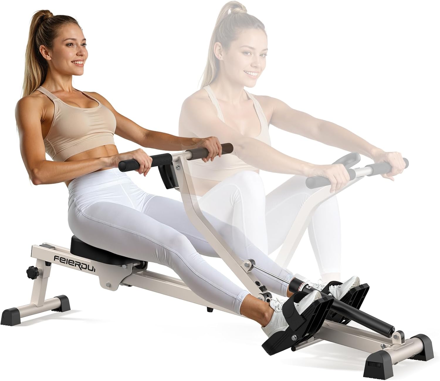 Amazon.com : Feierdun Compact Adjustable Hydraulic Rowing Machine for ...