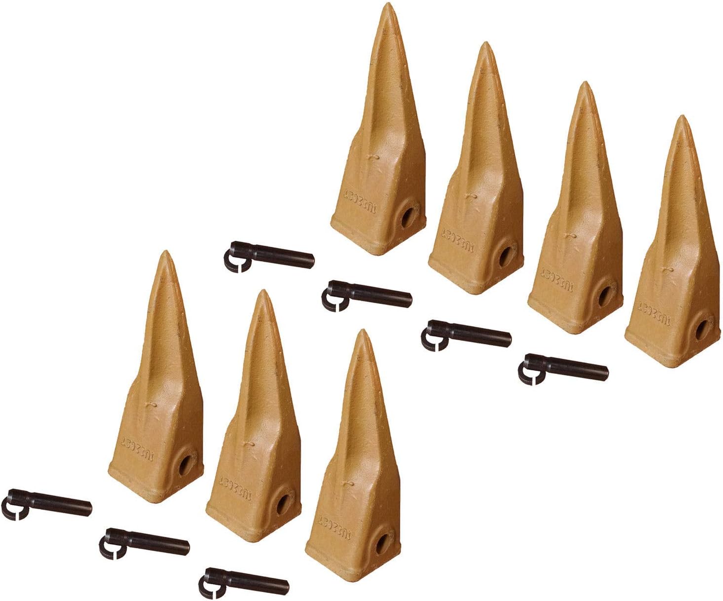 Amazon.com: Backhoe Bucket Cat Style Tiger Teeth with pins & retainers ...