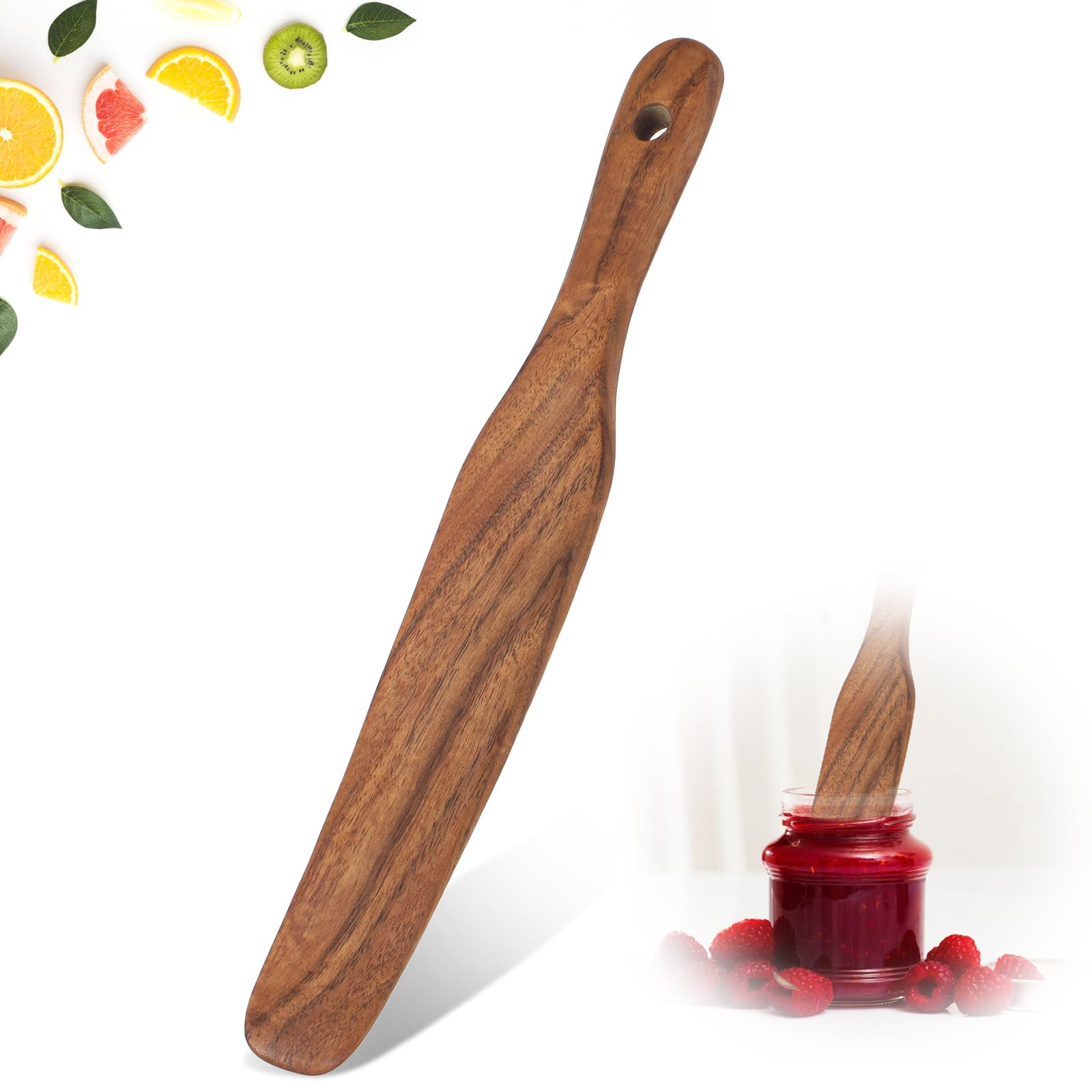 Amazon.com: Dimeho Skinny Spurtle for Sourdough Starter, Wooden Dough ...