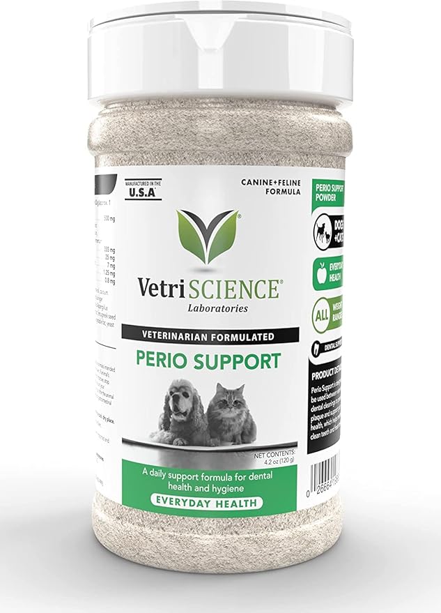 VetriScience Laboratories- Perio Support, Dental Health Powder for Cats ...