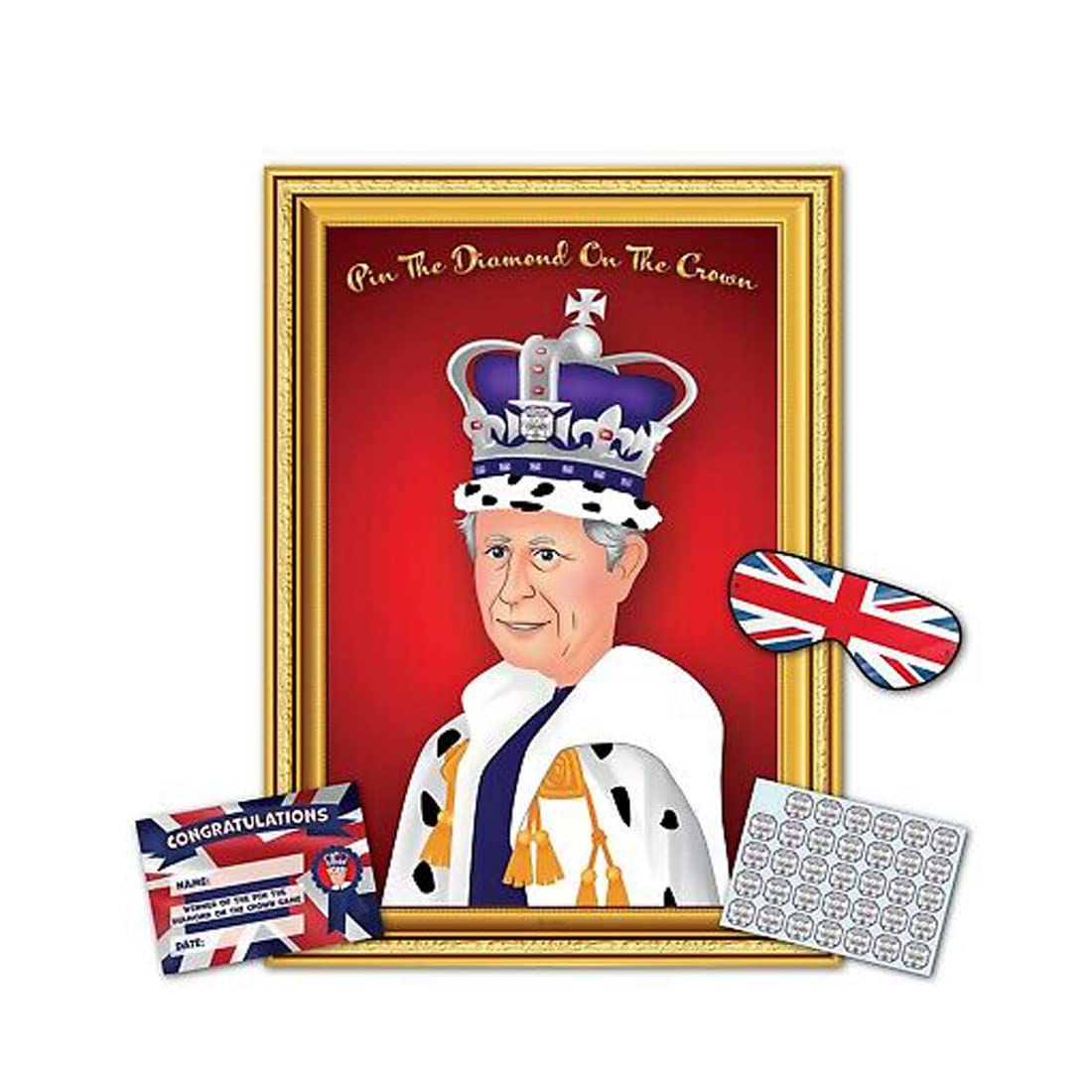 Buy St@llion Pin the Diamond on the Crown Party Game- King Charles III ...