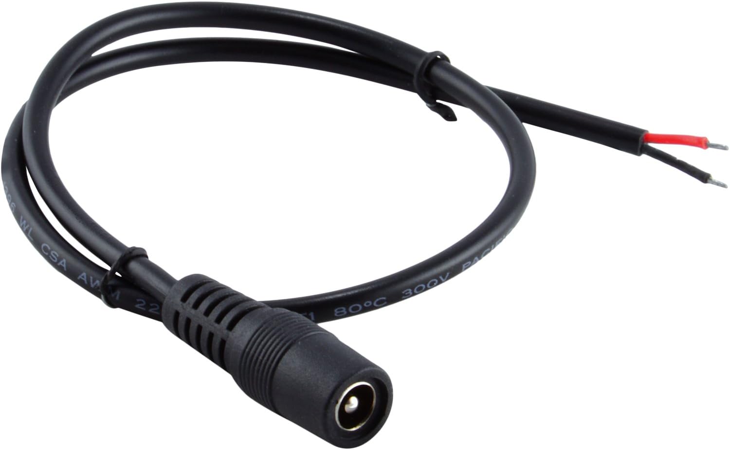 Amazon.com: JacobsParts DC Power Jack Adapter Plug Female Pigtails 5 ...