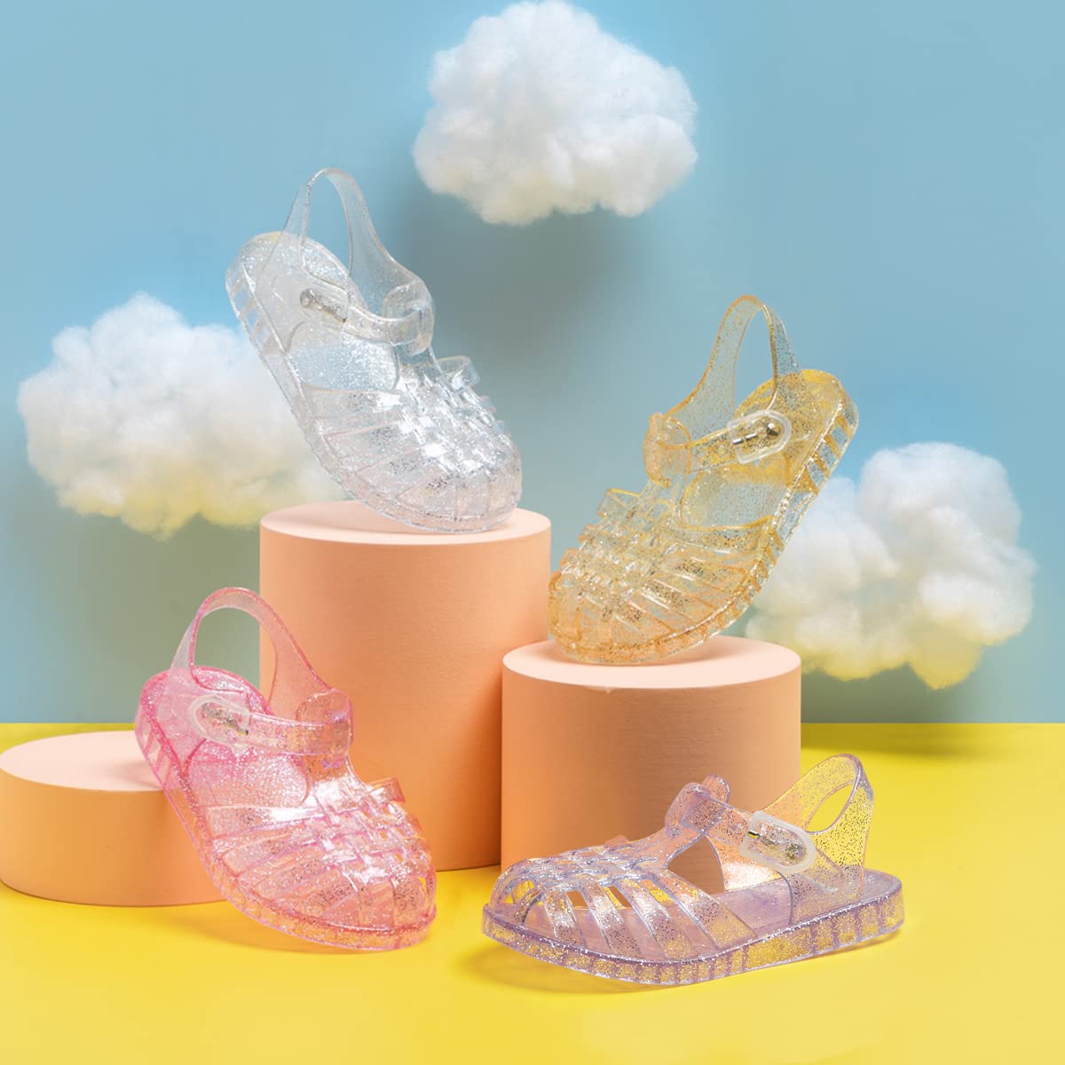 Snapklik.com : Toddler Girls Jelly Sandals Closed Toe Water Beach ...
