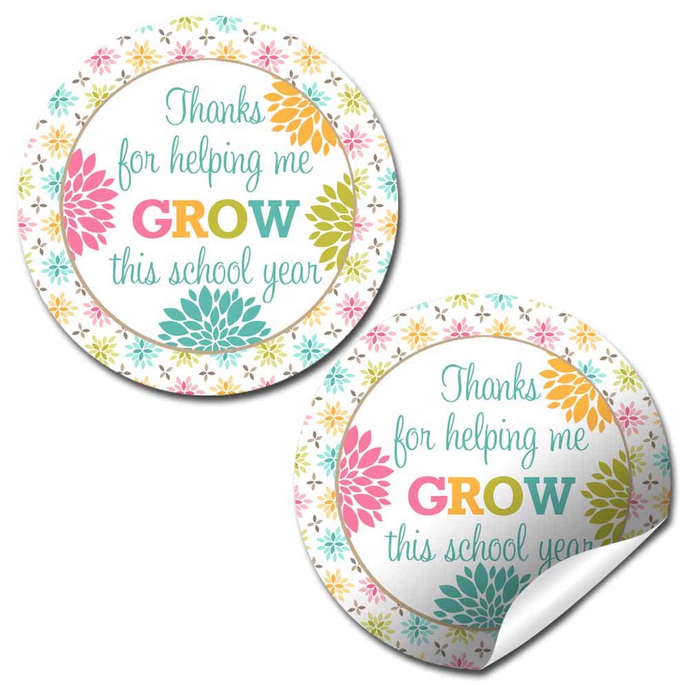 Amazon.com: Helping Me Grow Flower Themed Teacher Appreciation Thank ...