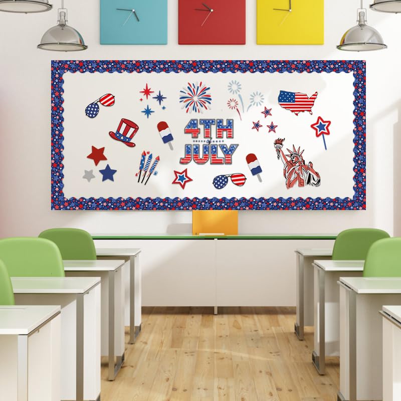Snapklik.com : 32.8 Feet Patriotic Bulletin Board Borders, 4th Of July ...