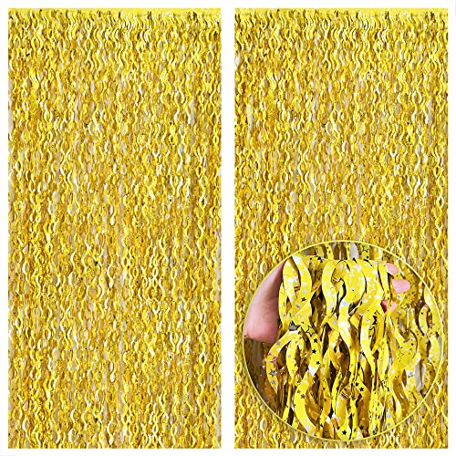 Snapklik.com : XtraLarge Wave Gold Fringe Backdrop - Pack Of 2 Gold ...