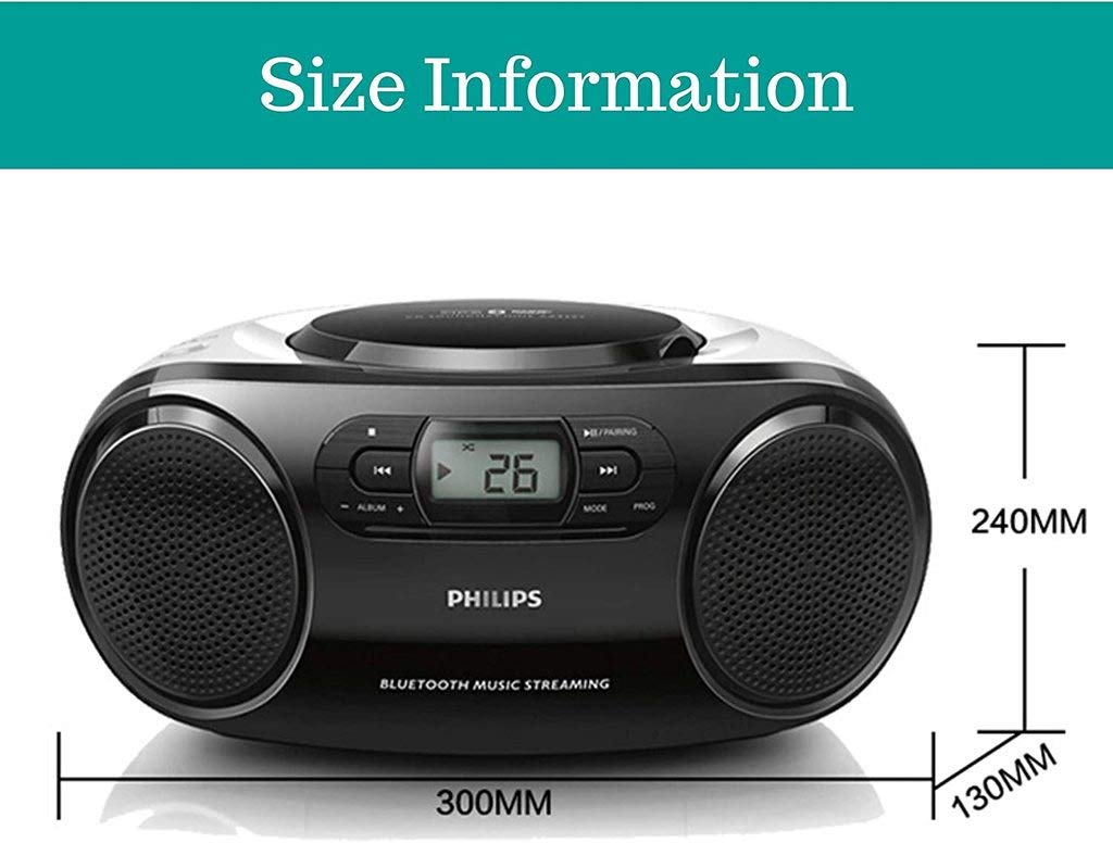 Philips Portable Micro Hi-Fi Music Sound System, CD Player, MP3-CD, CD ...