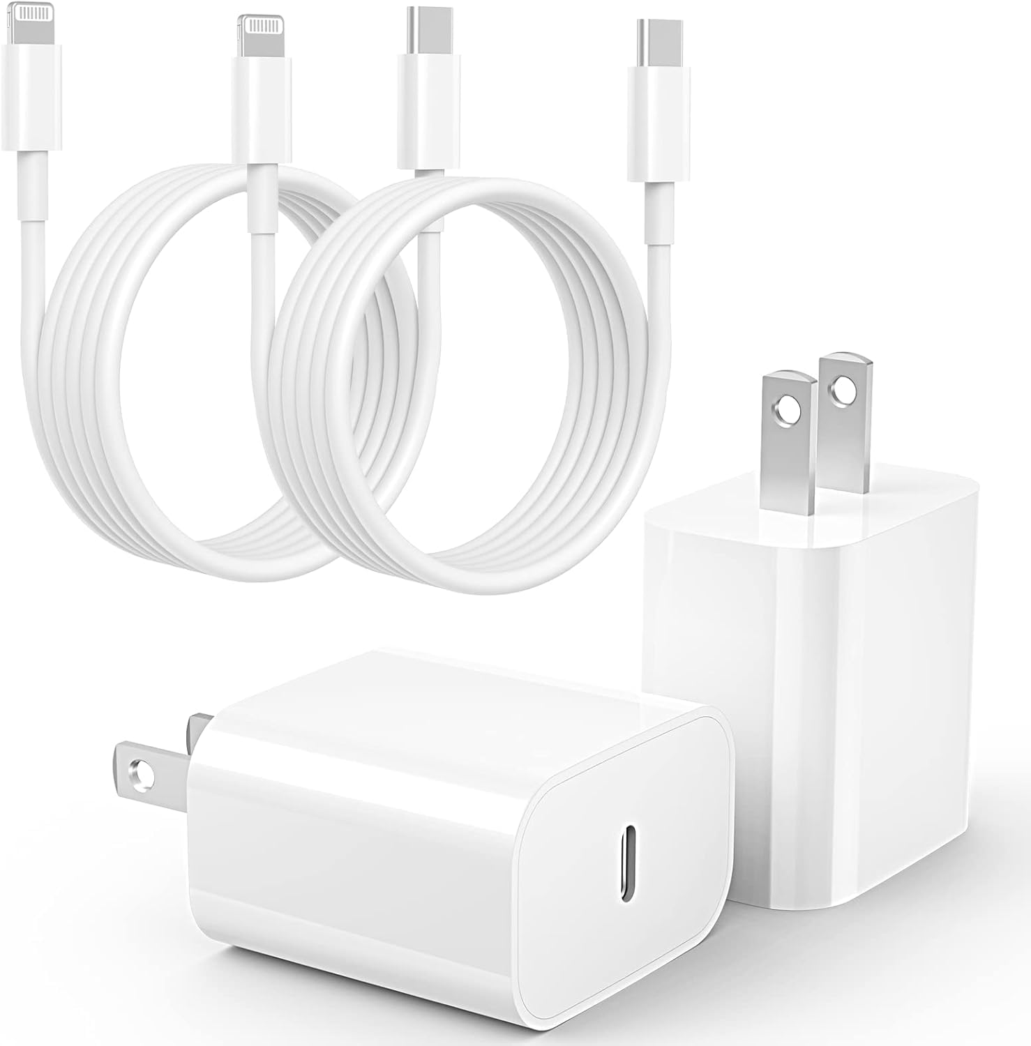 iPhone Charger Fast Charging, [Apple MFi Certified] 2Pack 20W USB C ...