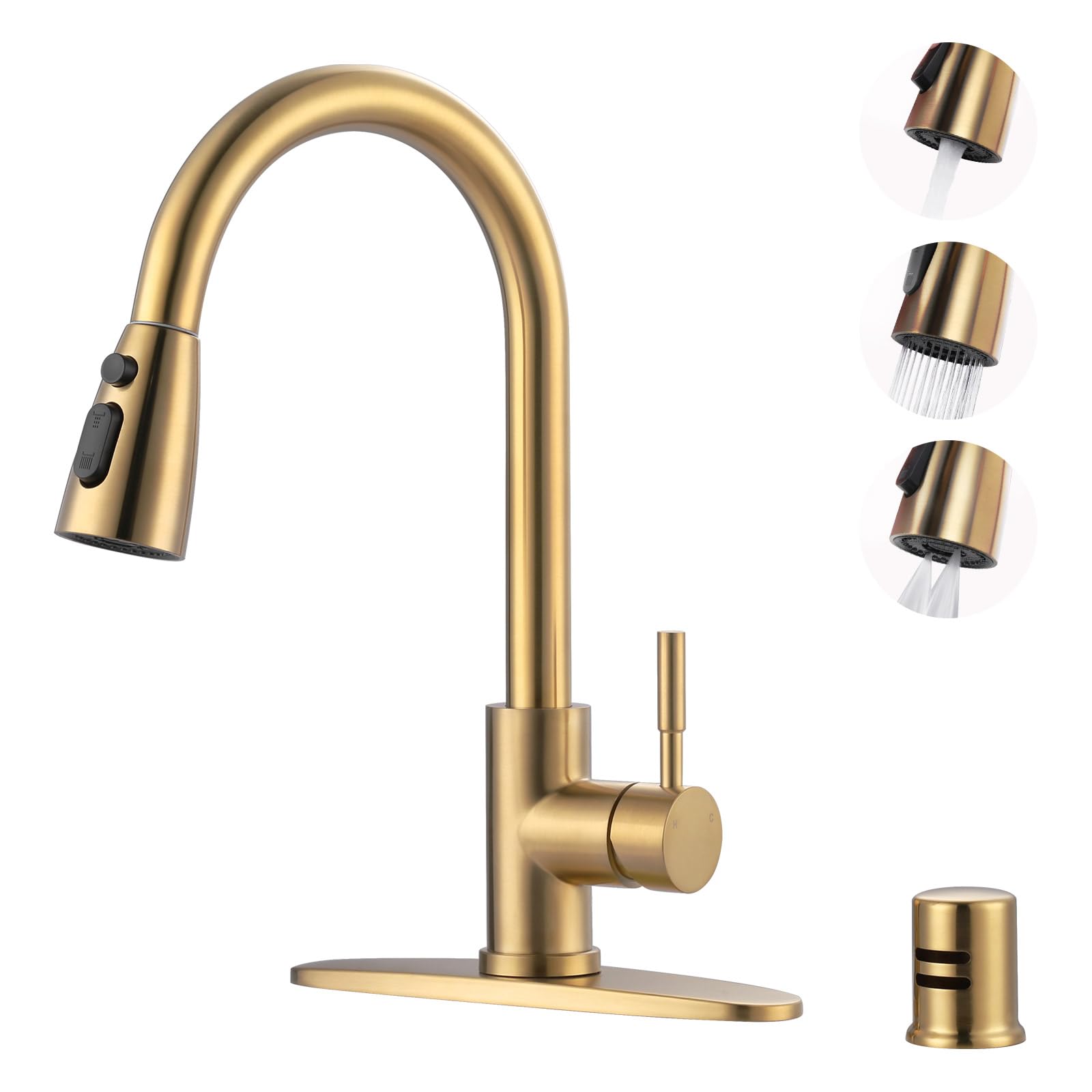 Kitchen Faucet with Air Gap: WOWOW Stainless Steel Kitchen Sink Faucet ...