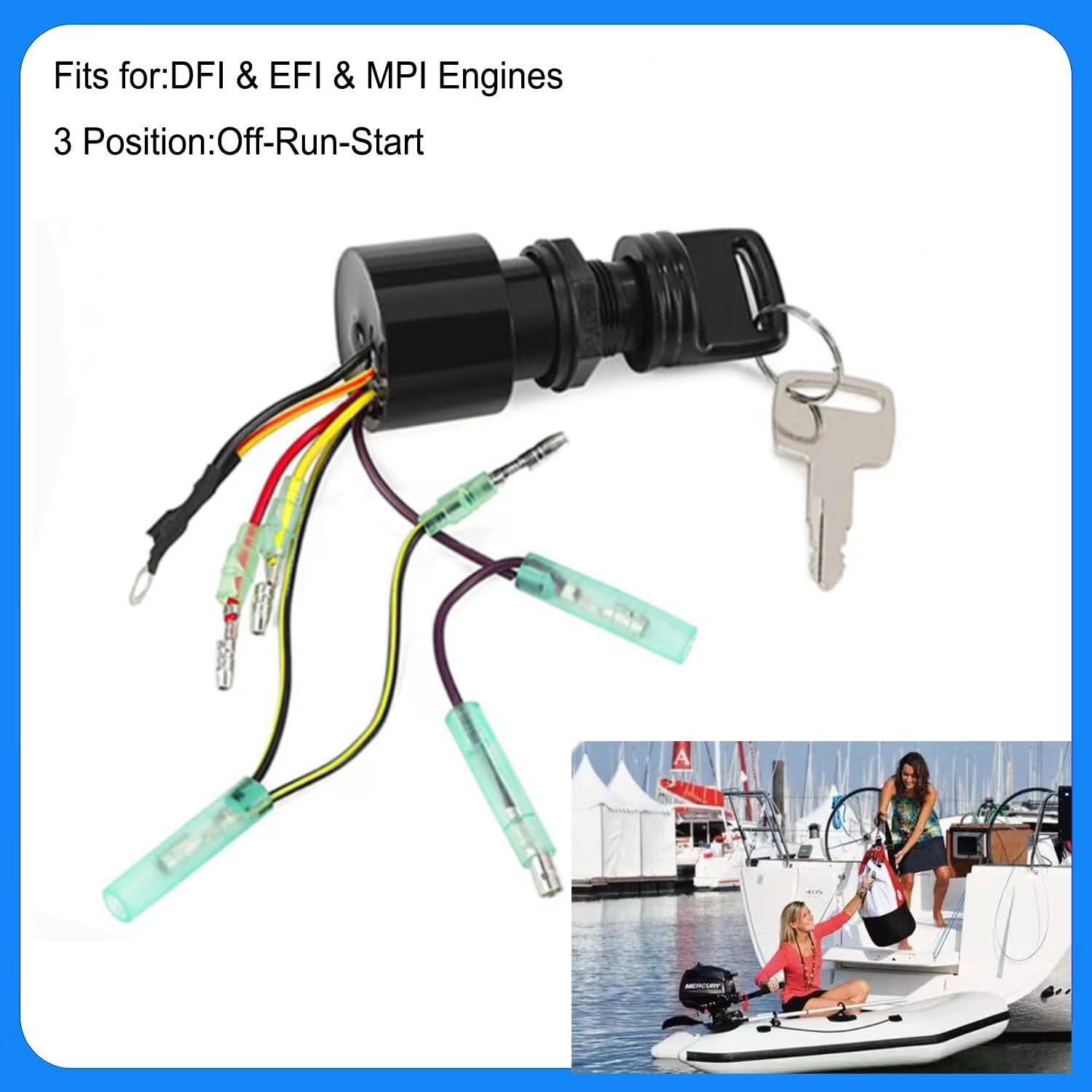Boat Starter Switch Diagram Boat Ignition Key Switch 6 Wire For