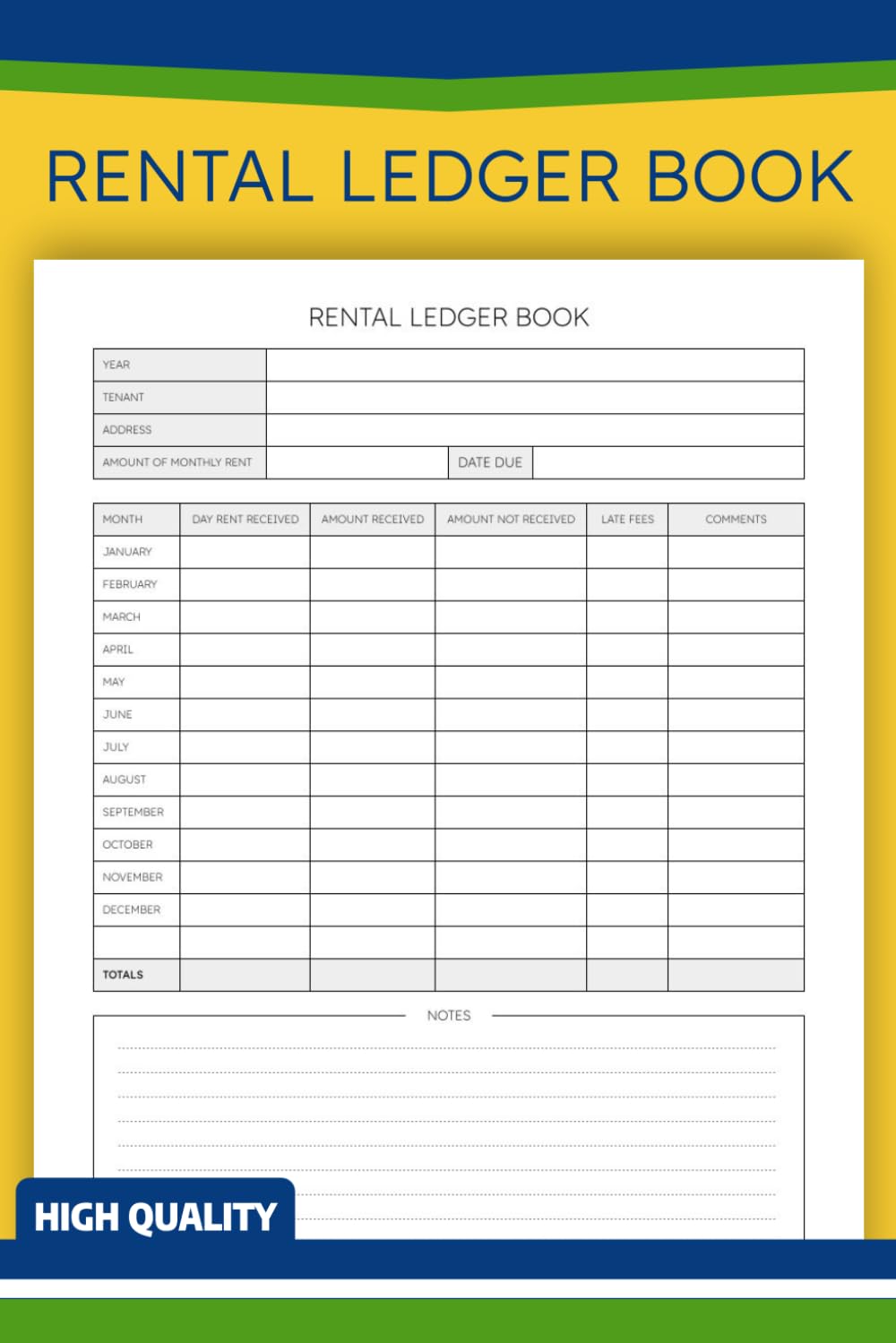 Rental Ledger Book | Efficiently Track Rental Income, Expenses, and ...