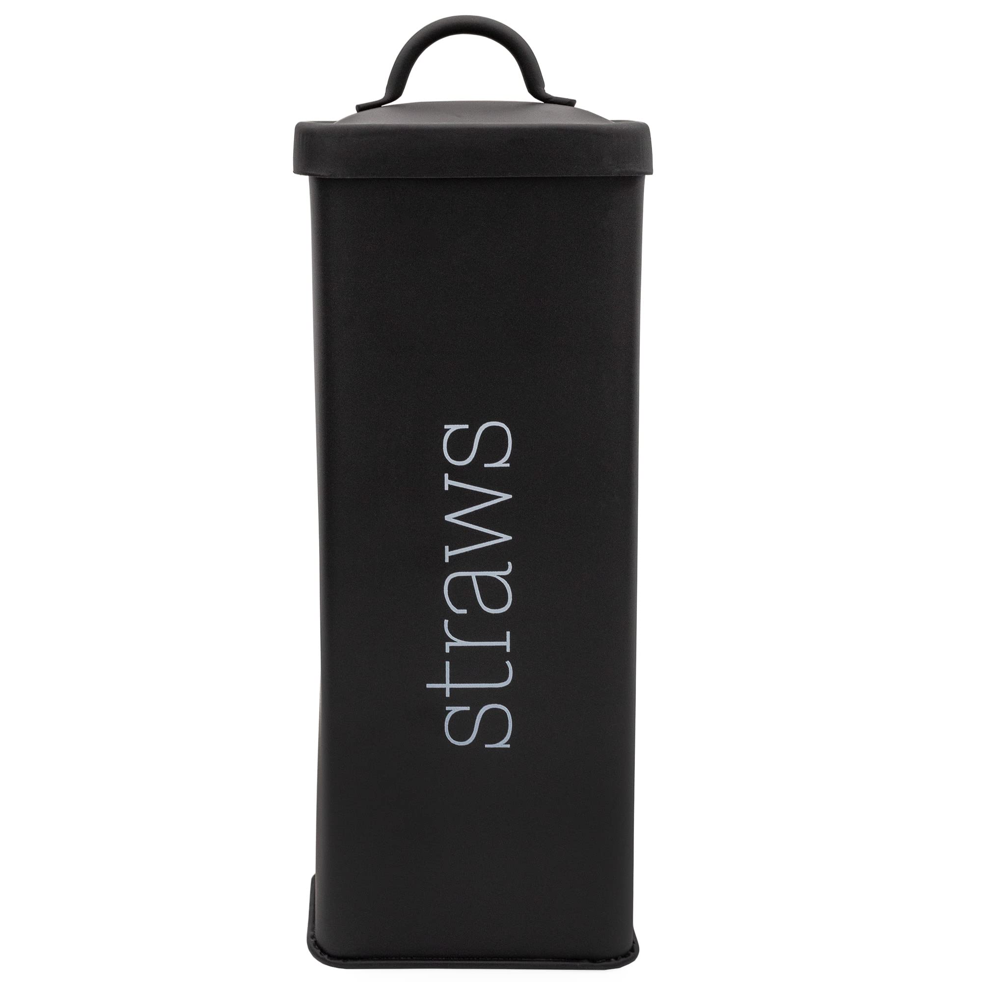 Amazon.com: AuldHome Design Farmhouse Enamelware Straw Holder (Black ...