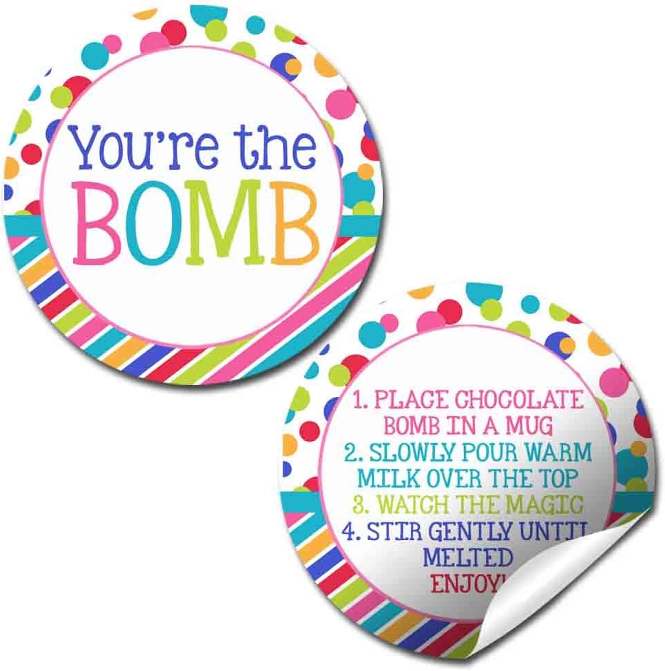 Amazon.com: 120 Pcs Christmas Hot Cocoa Bomb Sticker Labels 1.5 Inch ...