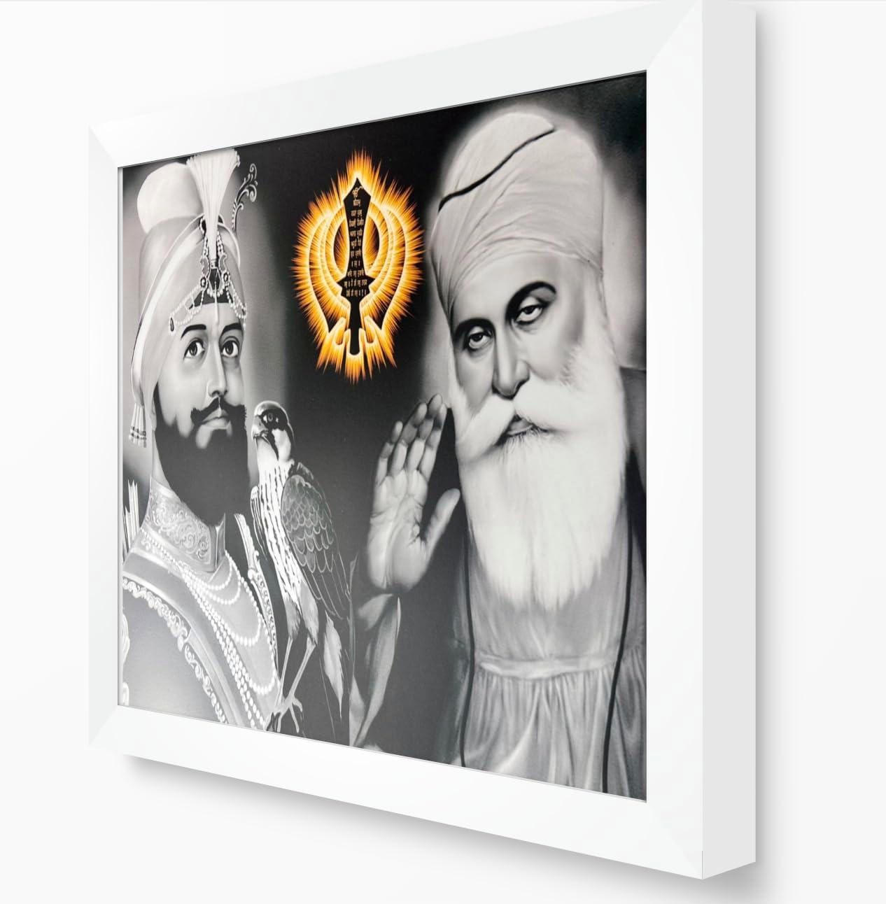 Amazon.com - Guru Nanak Dev ji And Guru Gobind Singh Ji With Glowing ...