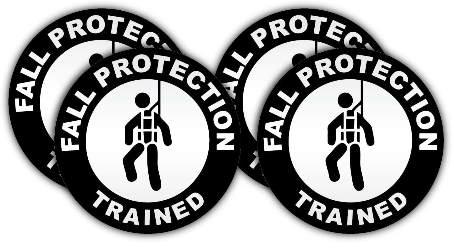 Amazon.com: Fall Protection Trained Hard Hat Sticker/Helmet Decal Label ...