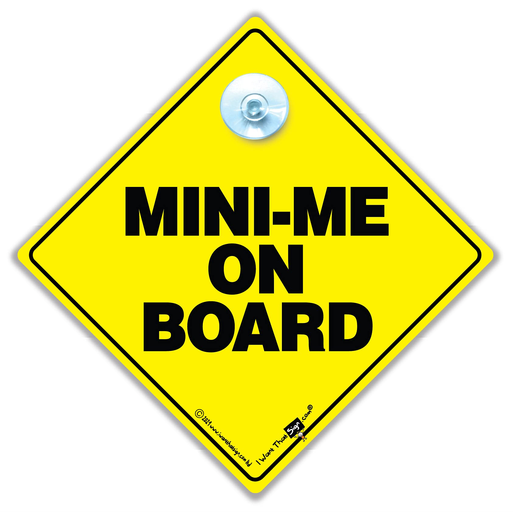 Driving Iwantthatsign Com Mini Me On Board Car Sign Mini | Desertcart INDIA