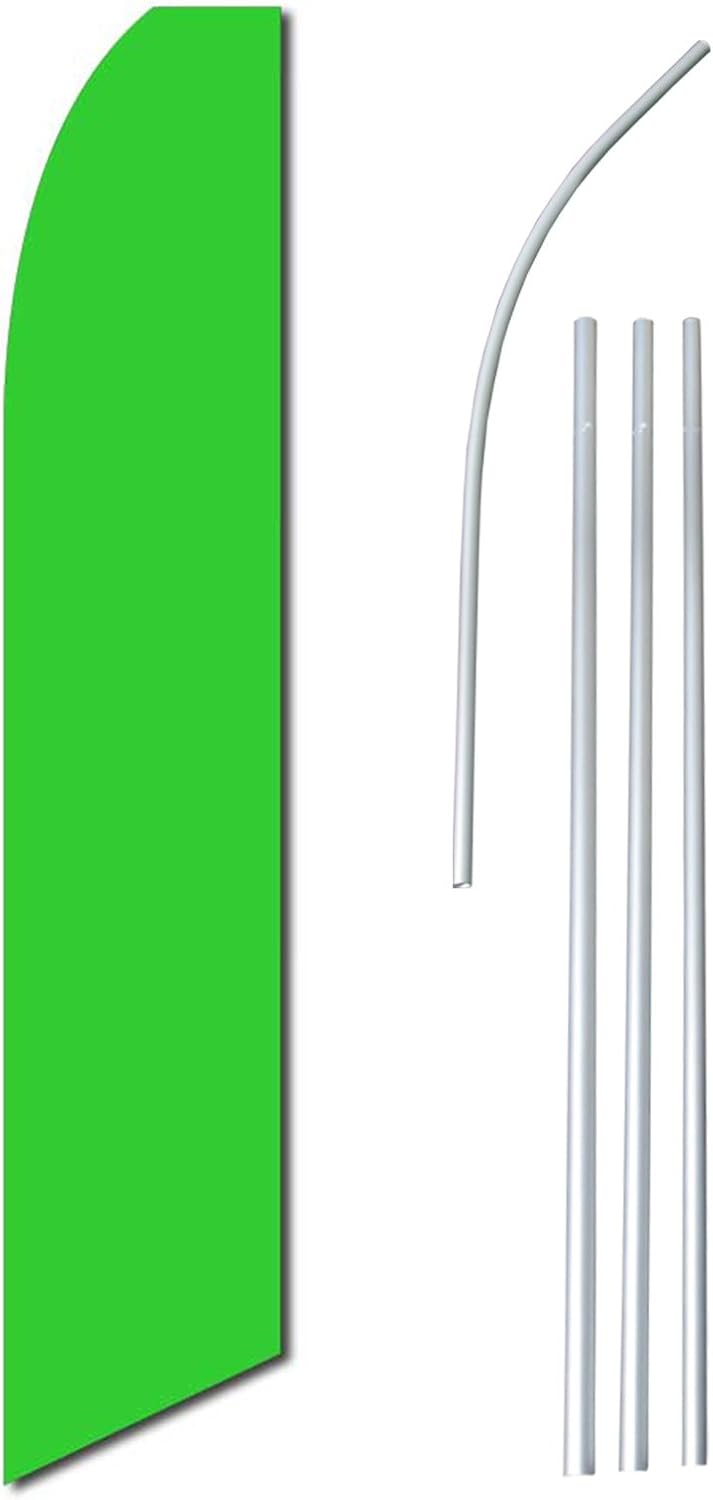 Amazon.com: "Solid Green" - Floppy Flappy Flutter Flag Set - Includes ...