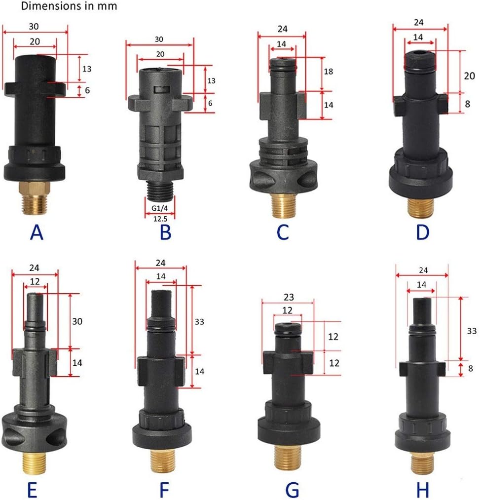 Snow Foam Lance Adapters Foam Nozzle Fittings for Lavor Elitech ...