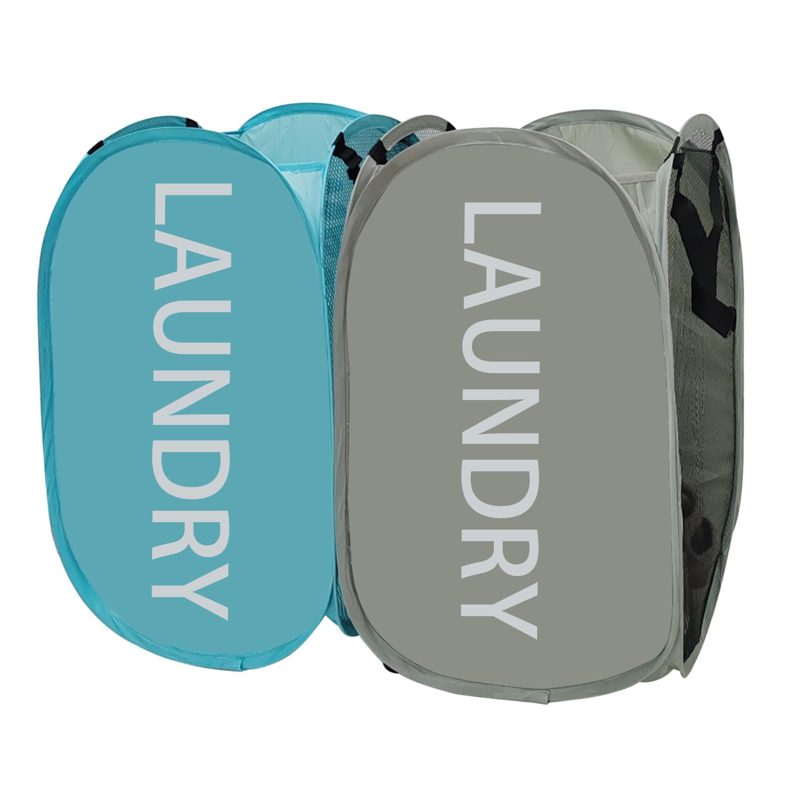 Amazon.com: Aplter Mesh Laundry Hamper 2Pack Pop Up Hamper with Strong ...